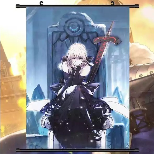 [PO] SABER Fate Grand Order (GO) Wall Scroll Wallscroll Tapestry ...