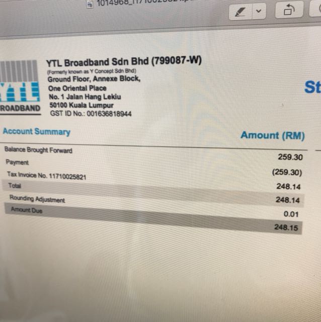 YTL broadband contract to take over (13 months left), Computers & Tech ...