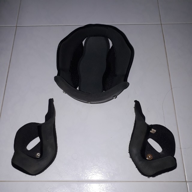 1 x inner helmet padding and visor size L, Motorcycles, Motorcycle ...