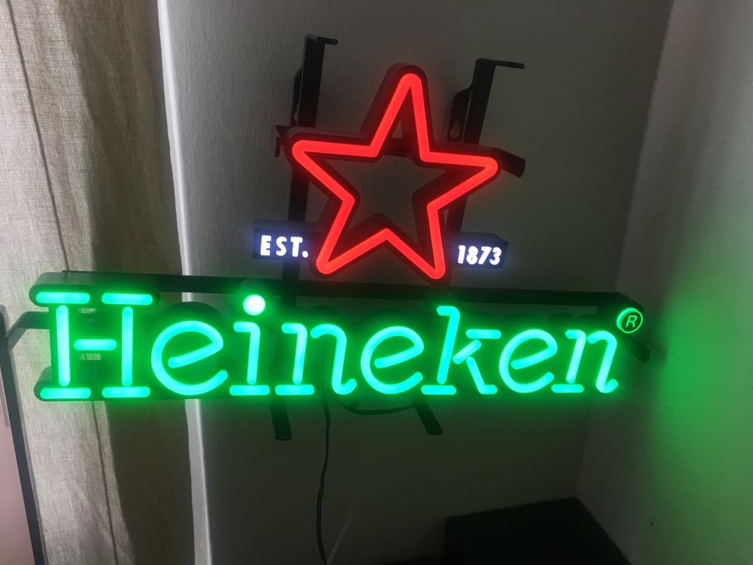 Heineken standing lighted display, Everything Else on Carousell