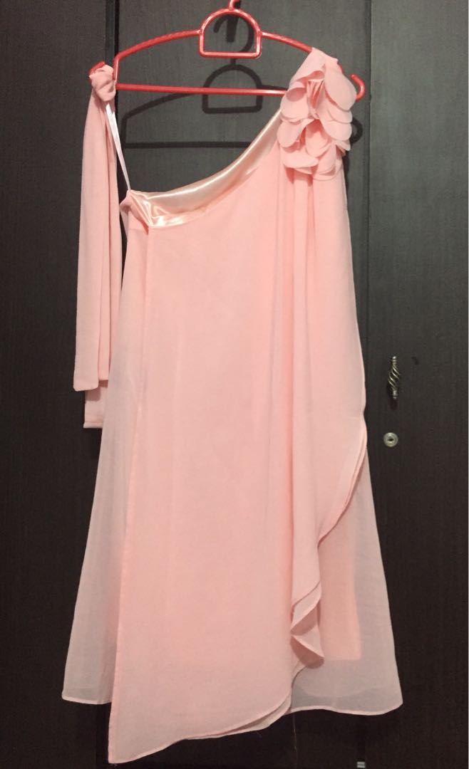 Pink Toga Dress, Women's Fashion, Tops, Sleeveless on Carousell