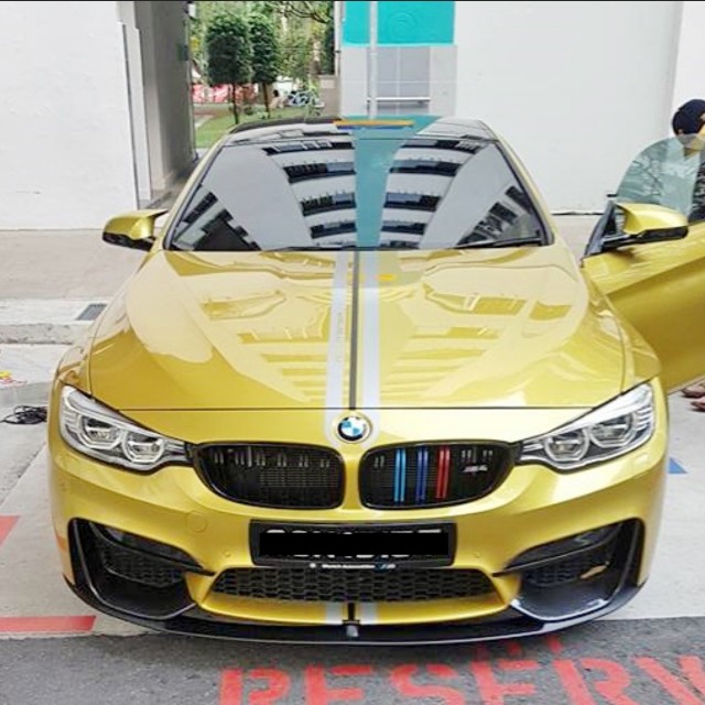 Racing strip decal for 4 series, Car Accessories on Carousell
