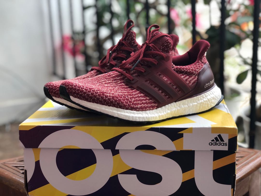 Adidas Originals Ultra Boost 3.0 Collegiate Burgundy, Fesyen Pria ...