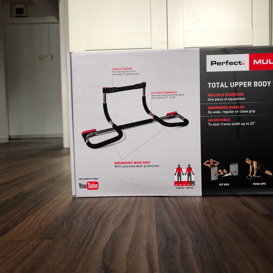 Perfect Fitness Multi-Gym Doorway Pull Up Bar and Portable Gym System ...