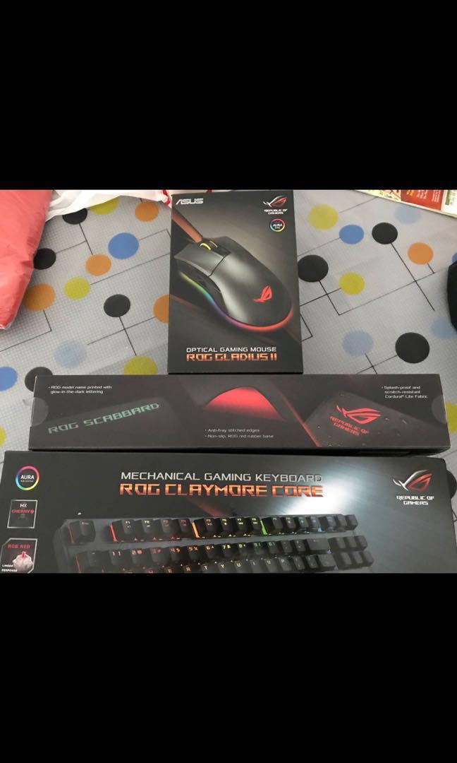 ROG Gaming mouse + keyboard, Computers & Tech, Parts & Accessories ...