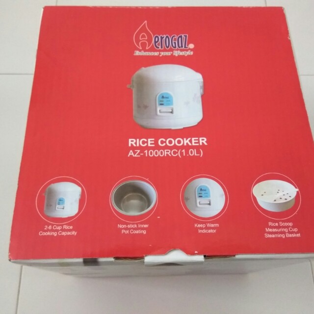 Aerogaz 1.0L Rice Cooker AZ-1000RC, TV & Home Appliances, Kitchen ...