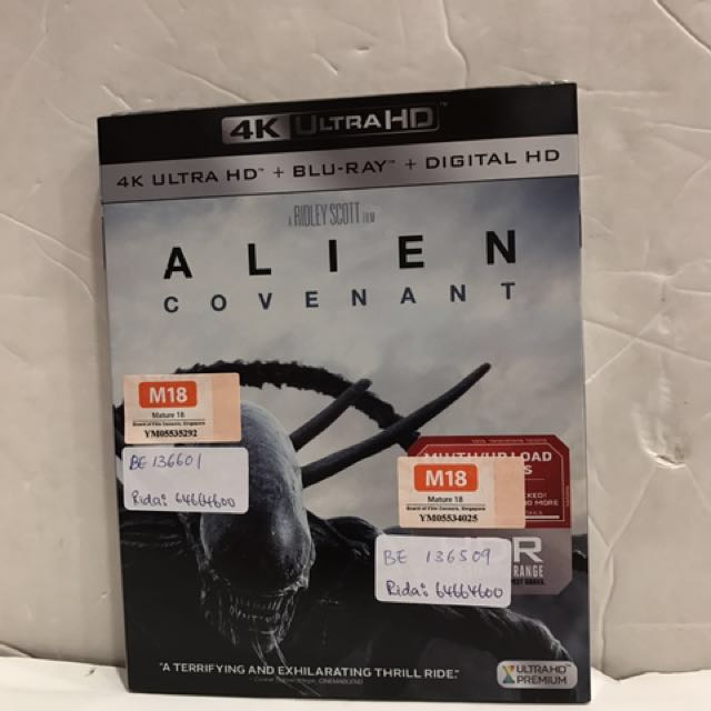 ALIEN COVENANT BLU RAY $20/- 4K BLU RAY$25/-, Hobbies & Toys, Music ...