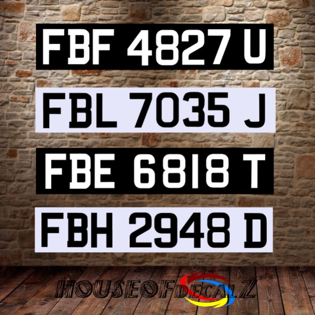 Customize Motorbike Front Registration Number Diecut Vinyl Decal ...