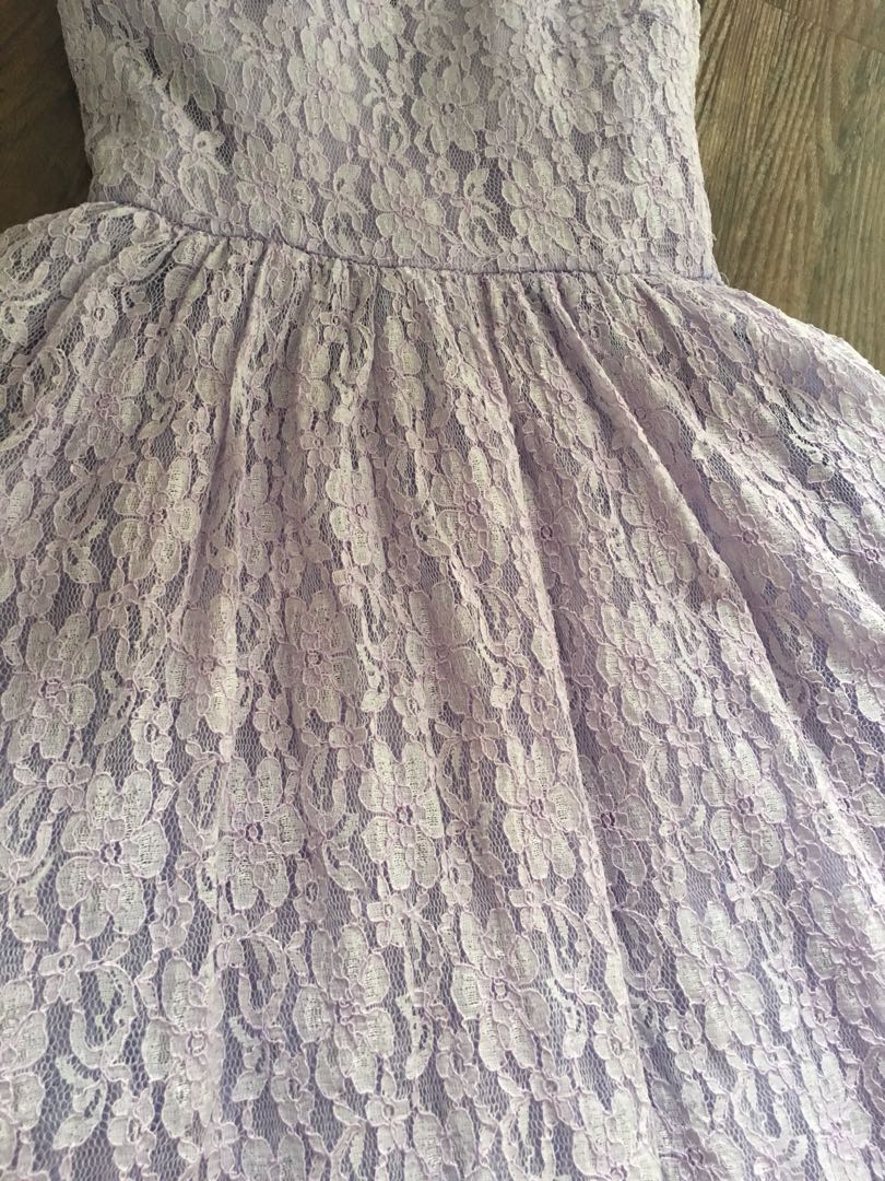 LB Love Bonito Jalecia Lace Dress In Lilac, Women's Fashion, Tops ...