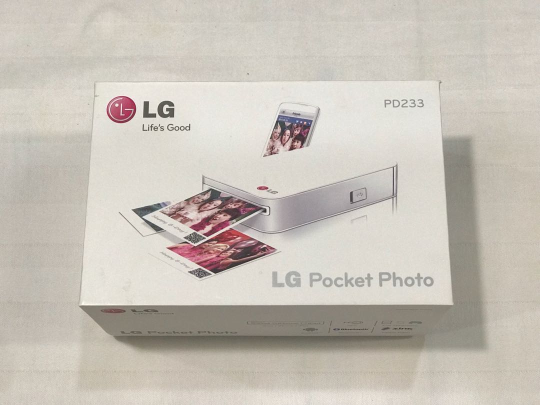 LG Pocket Photo Compact Printer PD233 Pink, Computers & Tech, Printers ...