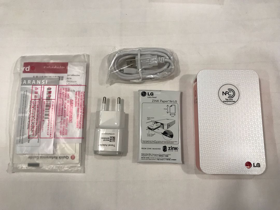 LG Pocket Photo Compact Printer PD233 Pink, Computers & Tech, Printers ...