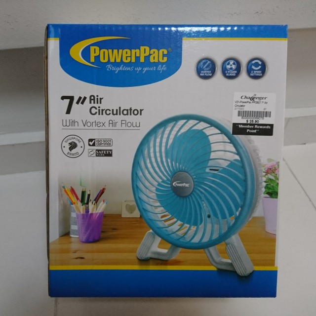 PowerPac Air Circulator Mini Fan, Furniture & Home Living, Lighting ...