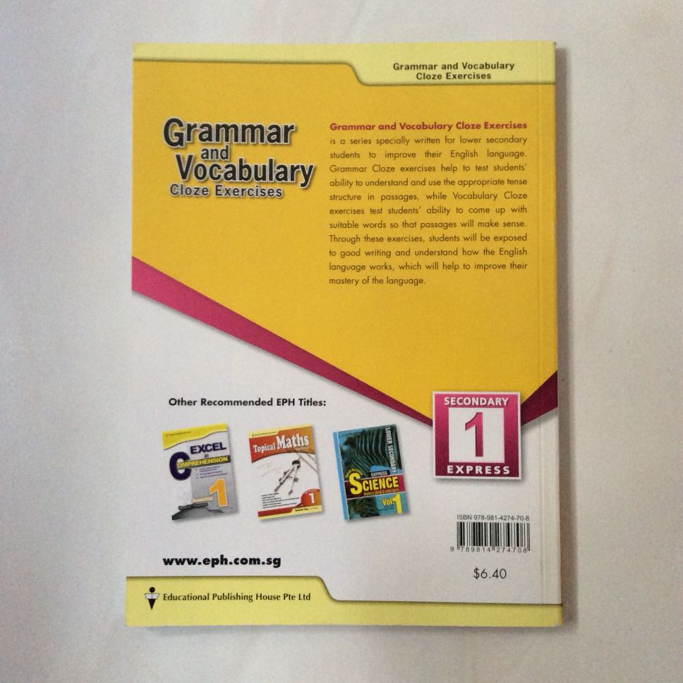 secondary 1 english grammar & vocabulary assessment book, Hobbies ...