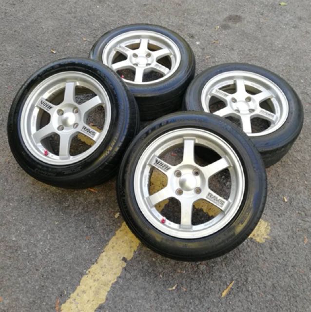 Te37 thailand 15 inch sports rim vios tyre 70%. Gosok kuali guna garfu ...