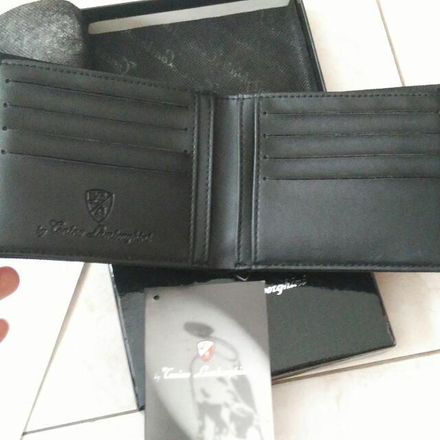 Tonino Lamborghini Men Wallet Men's Black Flip Canvas Non Leather, Men ...