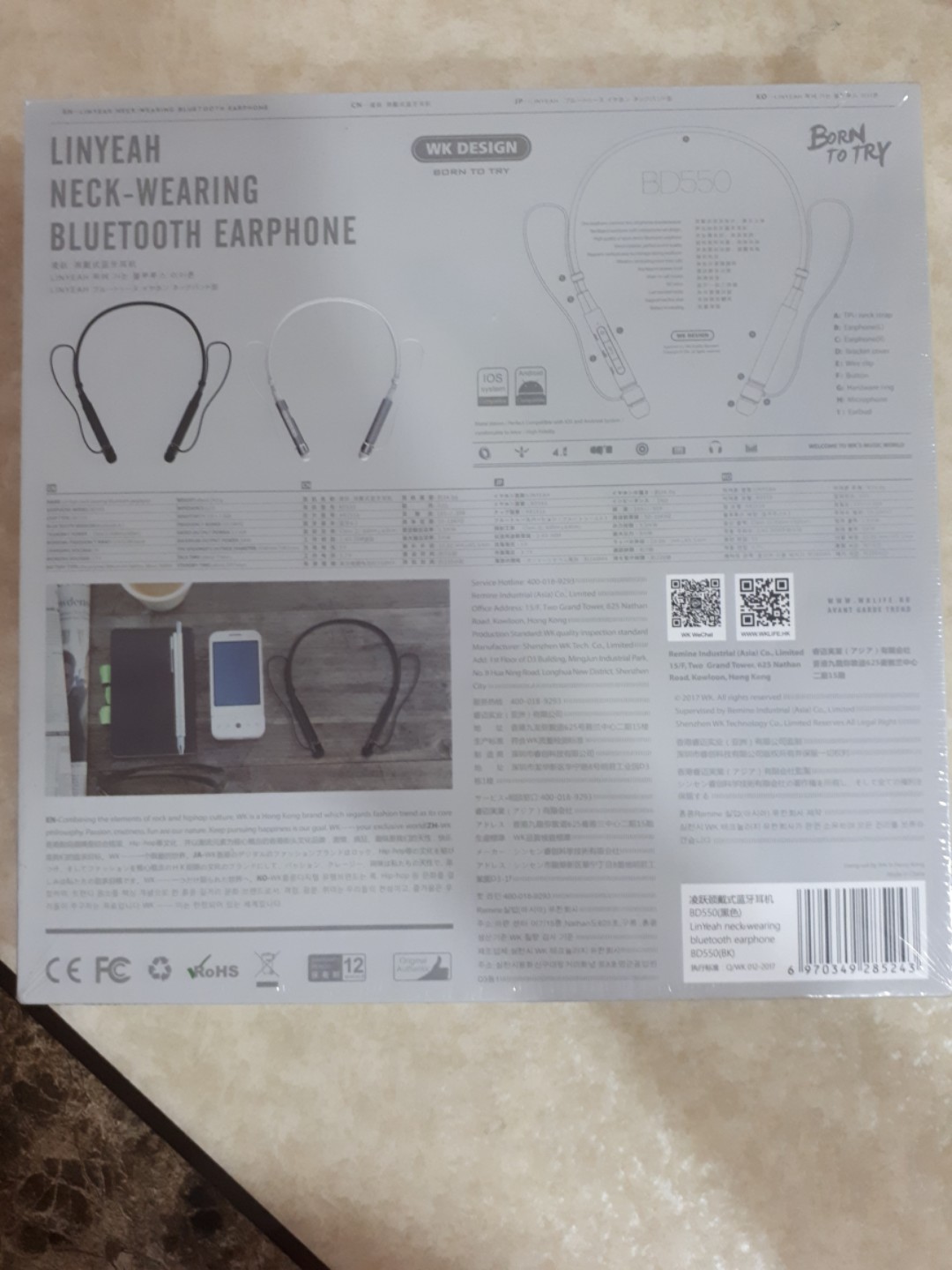 WK DESIGN - BD550 Neck Wearing Bluetooth Earphone, Audio, Earphones on ...