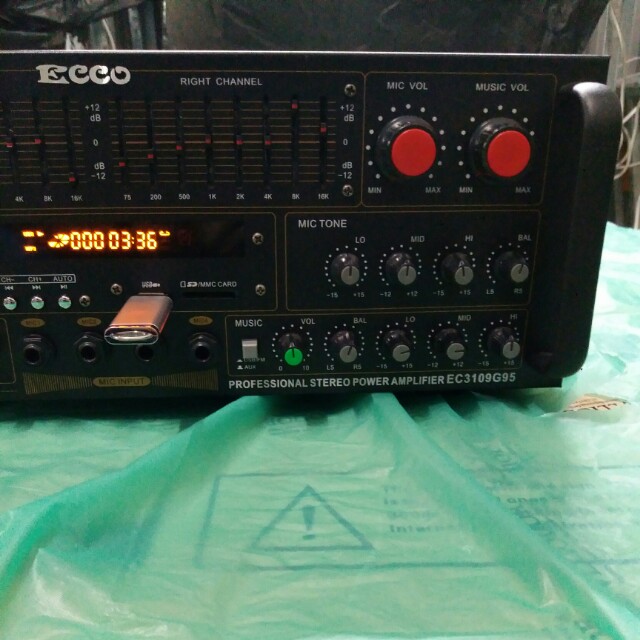 Brand New ECCO 5000pmpo Professional karaoke amplifier with/without 10 ...