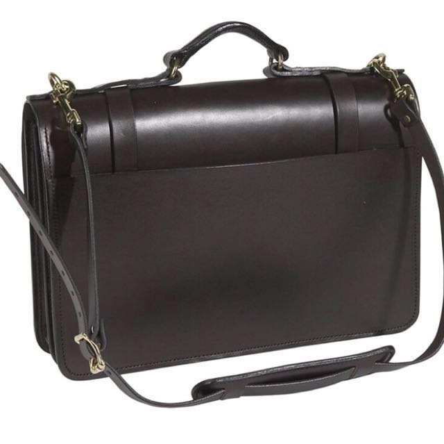 Filson Leather Field Satchel Briefcase (Dark Brown), Men's Fashion ...