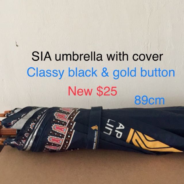 SIA umbrella with logo & batik design & matching cover, Furniture ...