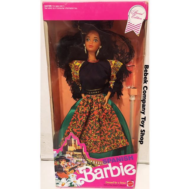 🇪🇸 Mattel 1991年 Spanish Barbie 世界系列 絕版 古董 芭比娃娃 西班牙 全新未拆 盒裝, 書籍、休閒與玩具 ...