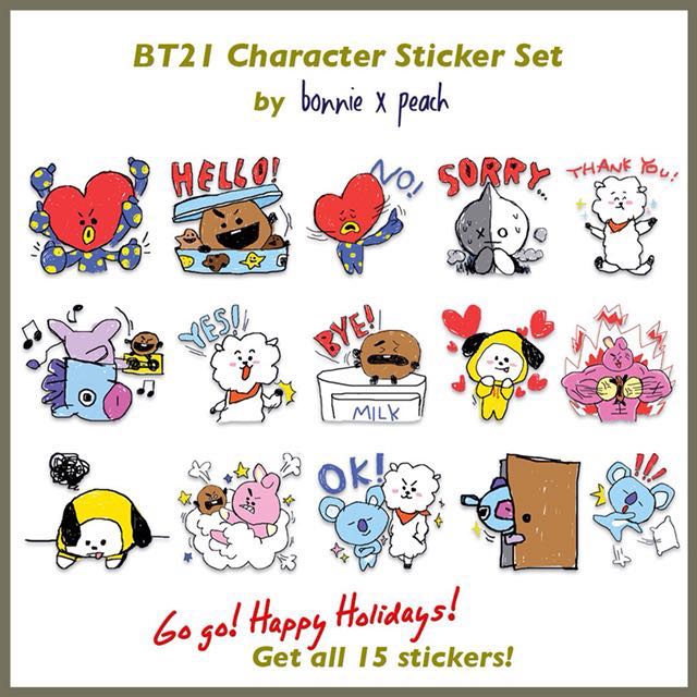 All Bts Members Names And Bt21 Characters