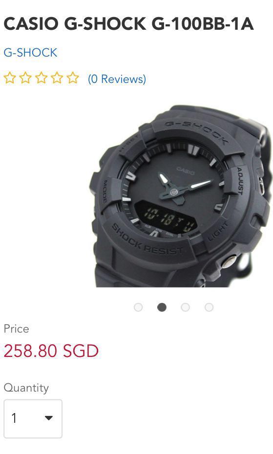 Casio G SHOCK G-100BB, Luxury, Watches on Carousell