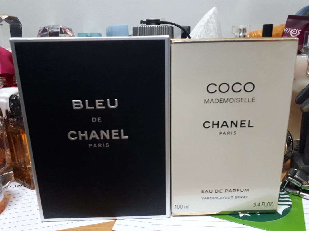 Coco Mademoiselle and Bleu De Chanel perfume combo, Beauty & Personal ...
