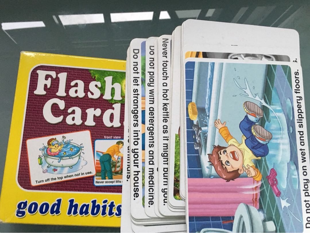 Flash cards-Good habits, Hobbies & Toys, Toys & Games on Carousell