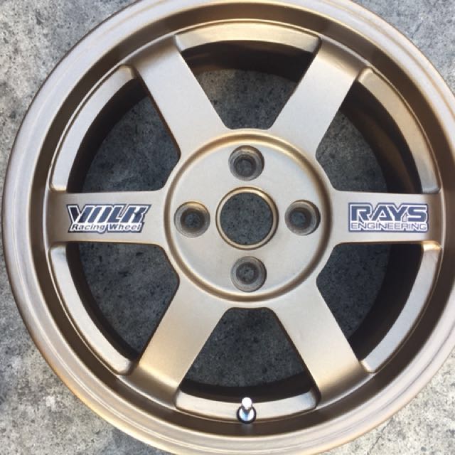 Volk rays te37 copy mags, Car Parts & Accessories on Carousell