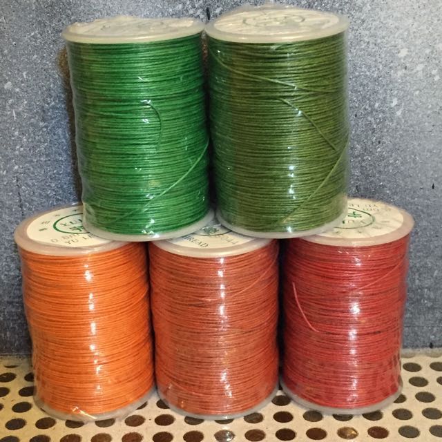 Yule Galaces 0.6mm Waxed Ramie Sewing Thread For Leather Craft Beading ...