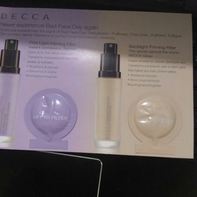 Becca First Light and Backlight Priming Filter Sample Sampler, Beauty ...