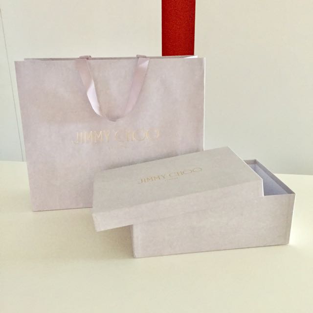 Jimmy Choo shoe box with paper bag, Luxury, Accessories on Carousell