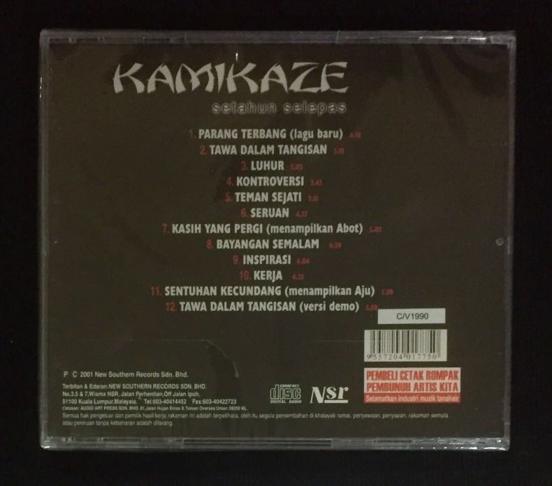 Kamikaze - Setahun Selepas 2001 CD, Hobbies & Toys, Music & Media, CDs & DVDs on Carousell