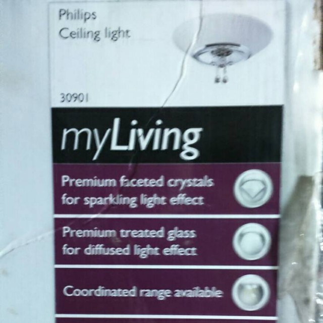 PHILIPS CEILING LAMP CHANDELIER 30901-WHITE, Furniture & Home Living ...