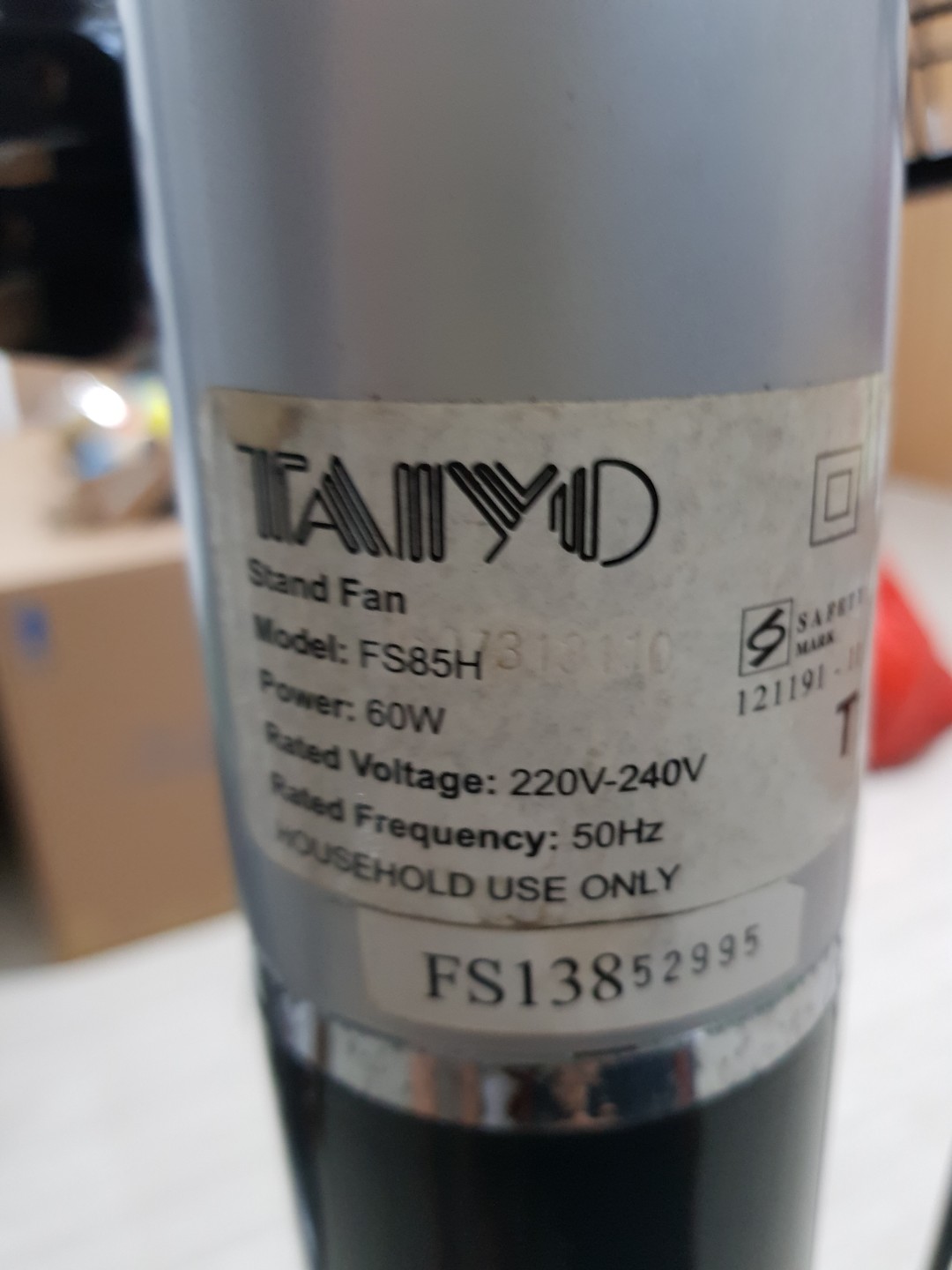 Taiyo Standing Fan with timer n oscillation, TV & Home Appliances ...