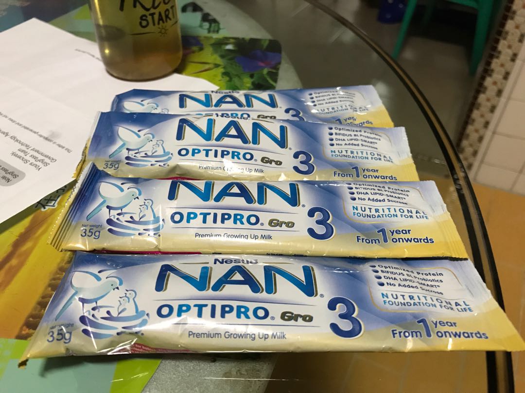 Nan 3 sample pack 35g, Babies & Kids, Nursing & Feeding, Weaning ...