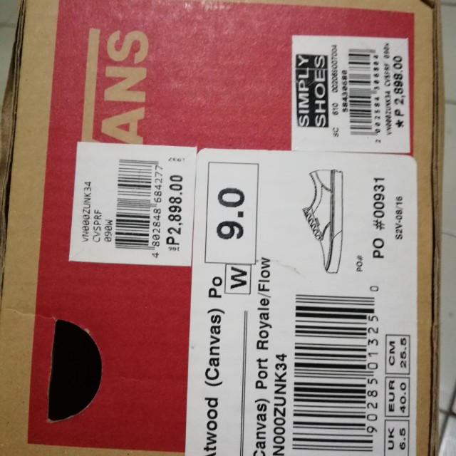 Original Vans Shoes with Receipt & Box (Negotiable), Men's Fashion ...