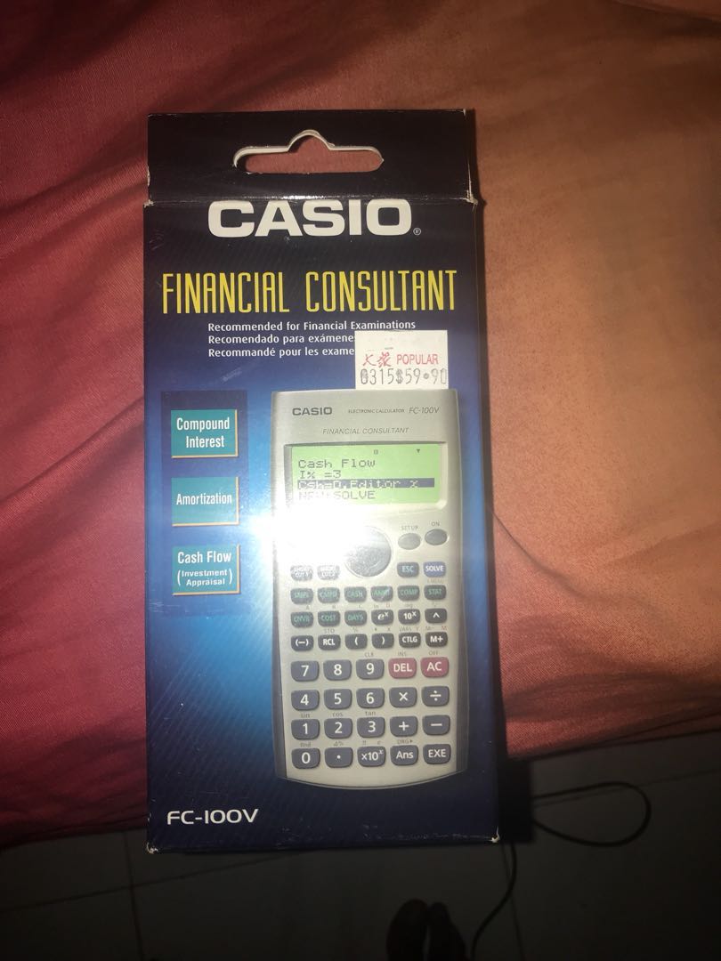 Casio Financial Calculator FC-100V, Computers & Tech, Office & Business ...