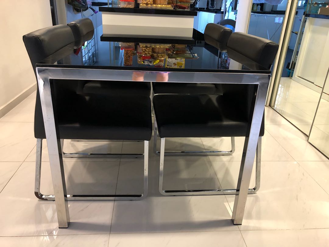 Cellini dining table + 4 matching chairs, Furniture & Home Living ...