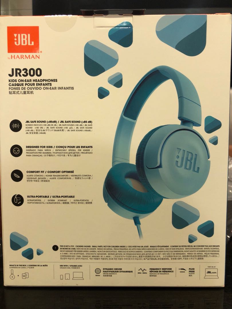 JBL JR300 Blue Kids headset, Audio, Headphones & Headsets on Carousell
