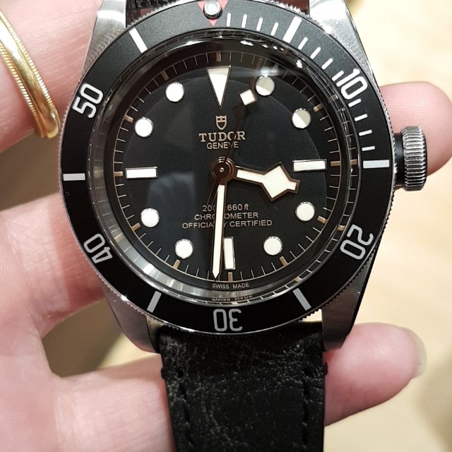 Like new Tudor black bay (Even the new watch sticker stick intact ...