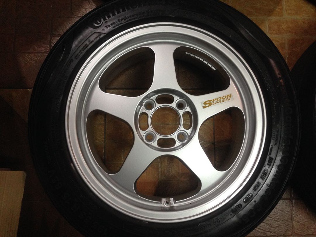 Rim spoon silver 15 pcd100, Auto Accessories on Carousell