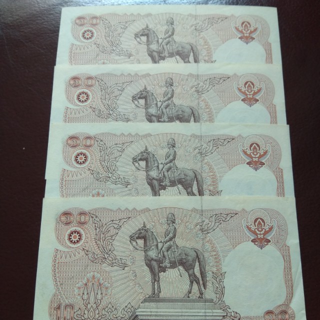 Thai 10 baht notes in 4 run, Hobbies & Toys, Memorabilia & Collectibles ...