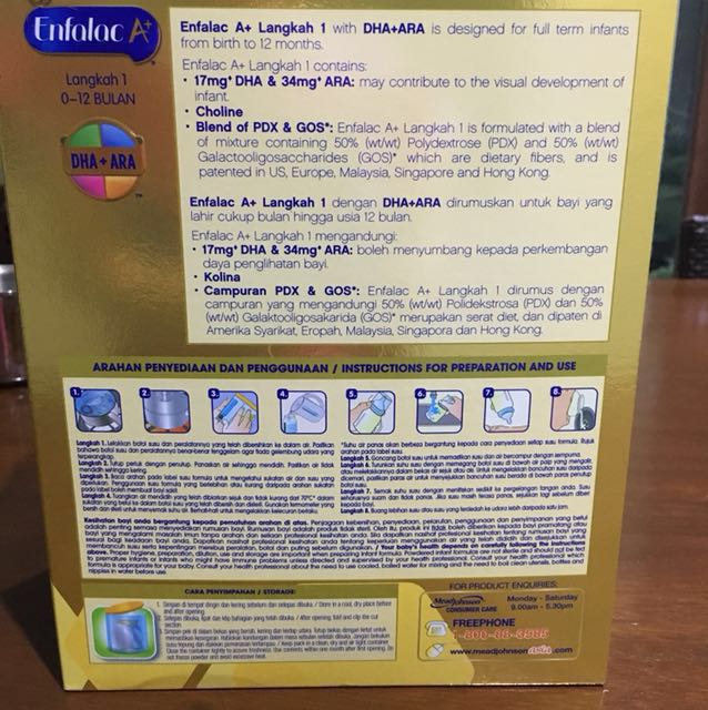 Mead Johnson Enfalac A+ Baby Milk Formula, Babies & Kids, Nursing ...