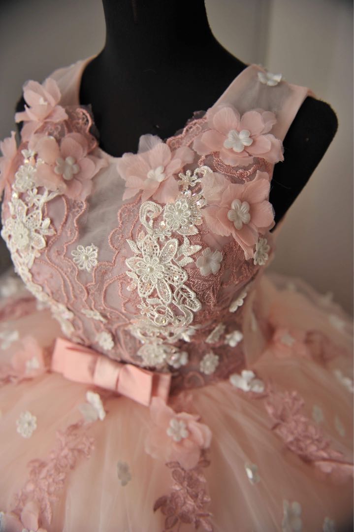 Pink Sando-type Ball Gown, Women's Fashion, Dresses & Sets, Evening ...