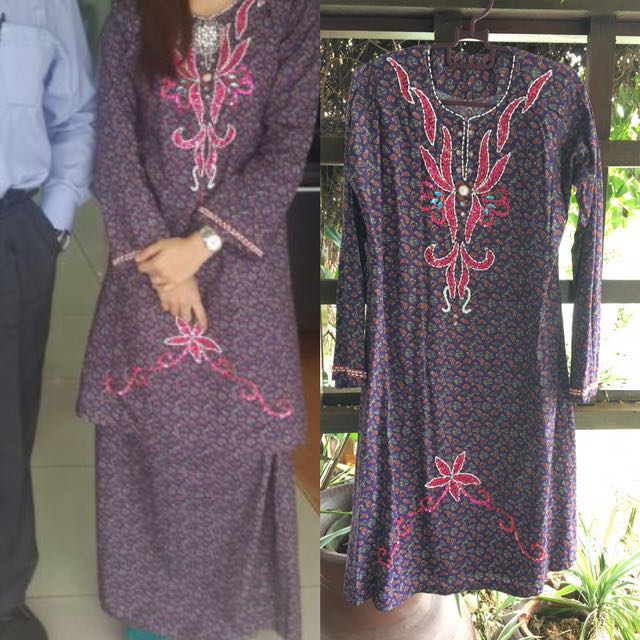 Baju Kurung Pesak, Women's Fashion, Muslimah Fashion, Baju Kurung ...