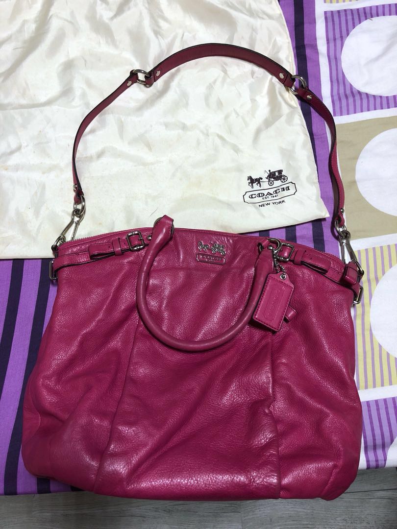 Coach bag hot pink, Luxury, Bags & Wallets on Carousell