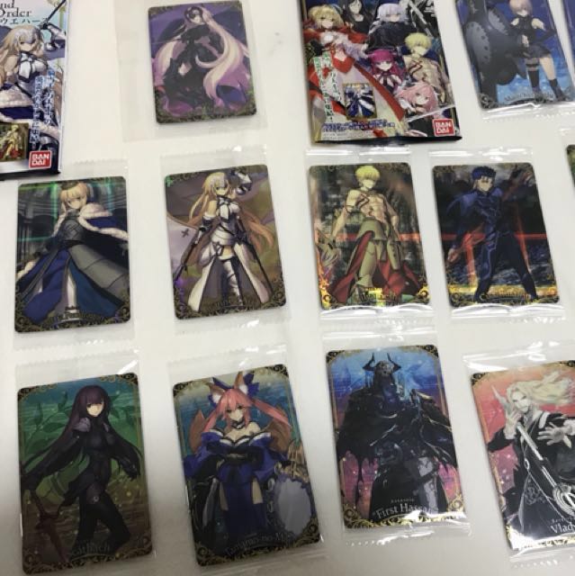 Fate Grand Order Wafer Cards Complete set 1, Toys & Games, Board Games ...