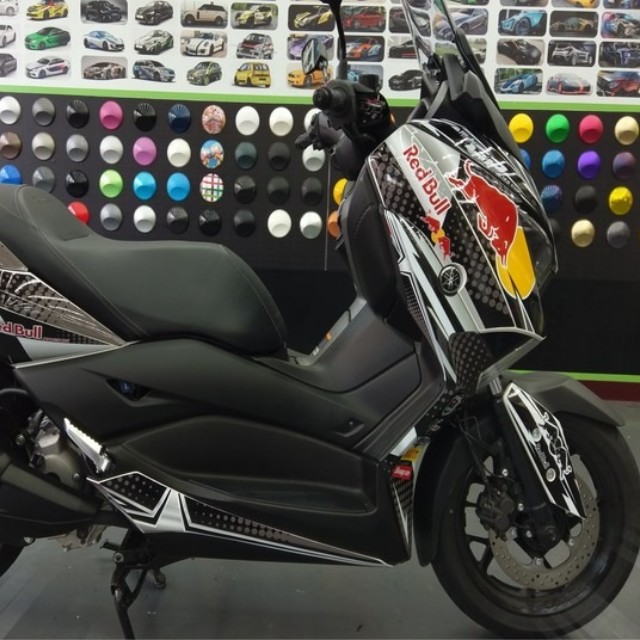 Full Bike Red Bull Decals For Yamaha XMAX 300, Motorcycles, Motorcycle ...