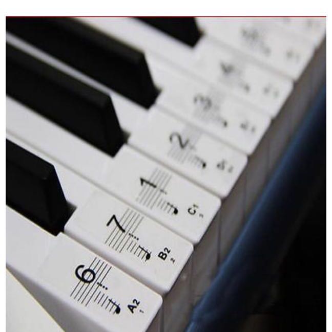 Piano Key Note Keyboard Stickers, Hobbies & Toys, Music & Media ...